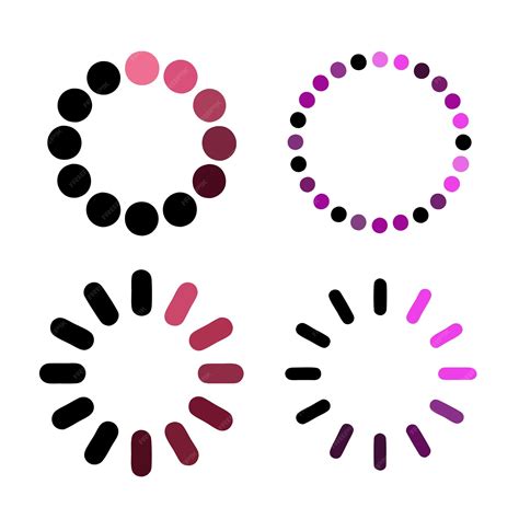 Premium Vector Vector Loading Animation Process Symbol With Dotted Design