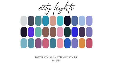 Pastel Digital Color Palette Color Chart Goodnotes Tool Ipad Procreate Digital Download Color