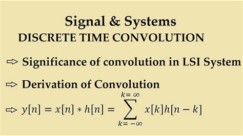 Discrete Time Convolution For Linear Shift Invariant Systems Youtube