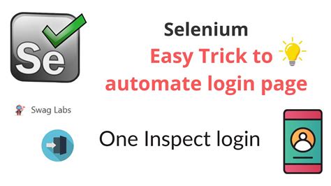 Selenium Easy Trick To Automate Login Page One Inspect Login Youtube