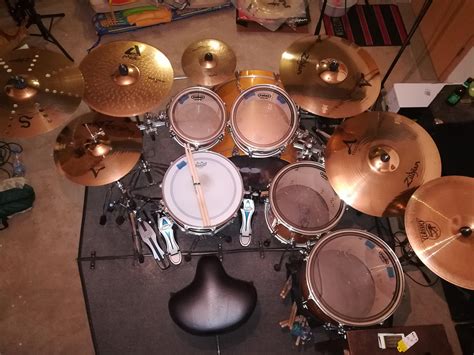 Bird S Eye View Of My Sonor Kit After Upgrading Some Cymbals R Drums
