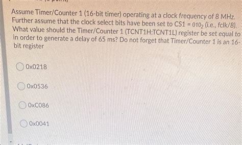 Solved Assuming A System Clock Frequency Of MHz And The Chegg