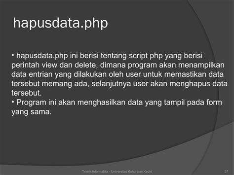 Pertemuan Xi Koneksi Php Database Mysql Ppt