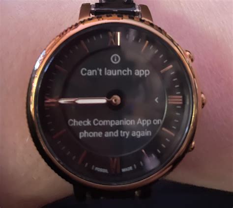 Companion App Error Rfossilhybrids