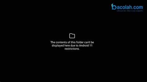 Cara Mengatasi This Folder Has An Android Access Restriction Bacolah