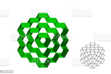 추상 다각형 깨진된 큐브입니다 흰색 배경에 고립 벡터 일러스트입니다 0명에 대한 스톡 벡터 아트 및 기타 이미지 0명 3