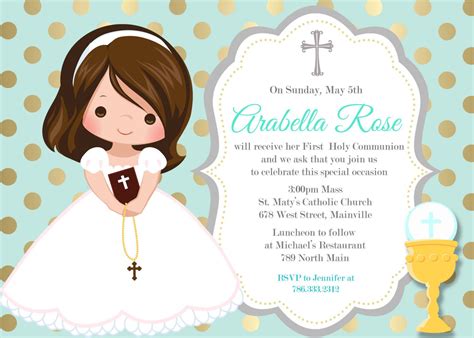 Primera Comunion Invitaciones Templates