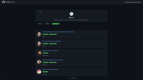 GitHub DanielSCustodio GitHub Details Através da api do GitHub esta aplicação faz a busca de