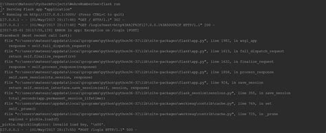 Python Flask App Throwing Pickleload 500 Error On Login On Windows