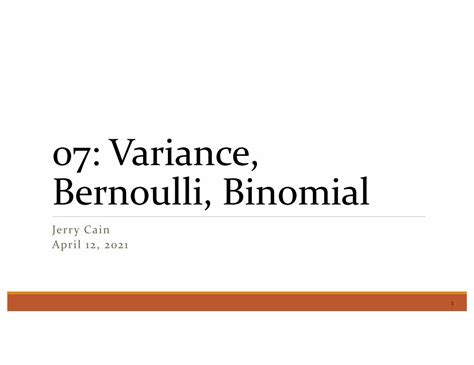 Pdf 07 Variance Bernoulli Binomial Stanford University Dokumentips Pdf 07 Variance Bernoulli Binomial Stanford University Dokumentips