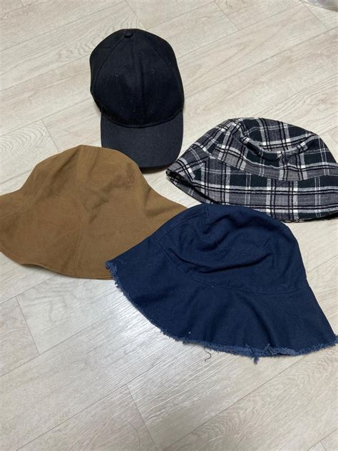 벙거지 모자 볼캡 모직 모자4개 일괄 헬로마켓