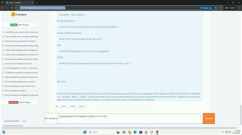 Excepciones En Python Manejo De Errores Con Try Except Youtube