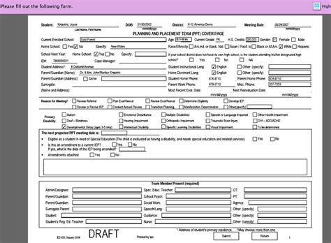Blank Iep Template 1 Templates Example Templates Example In 2023