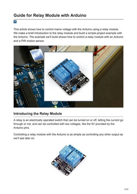 Solution Guide For Relay Module With Arduino Studypool