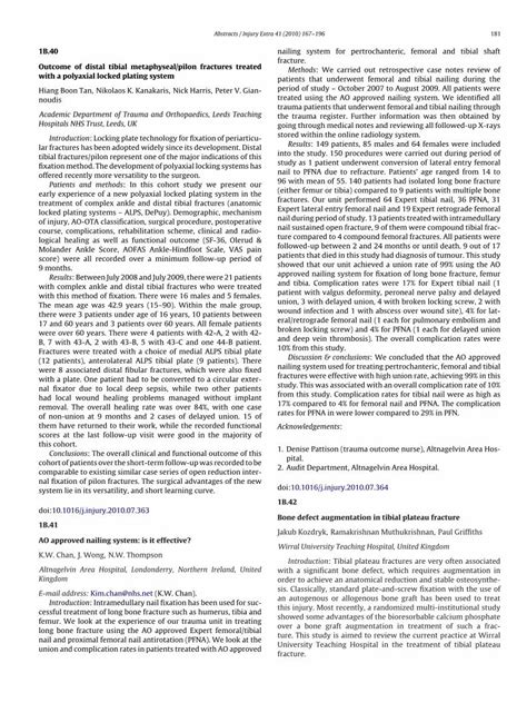 Pdf Outcome Of Distal Tibial Metaphyseal Pilon Fractures Treated With A Polyaxial Locked