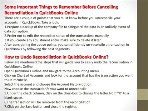 PPT How To Undo Reconciliation In QuickBooks Online Step By Step PowerPoint Presentation ID