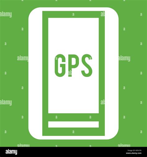 Global Positioning System Icon Green Stock Vector Image And Art Alamy