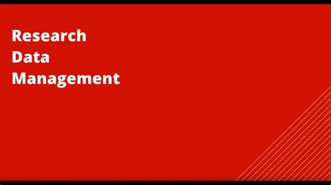Research Data Management Rdm Youtube