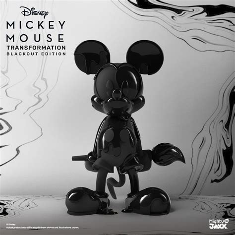 D100 Mickey Mouse Transformation Blackout Edition Mighty Jaxx