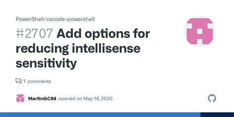 Add Options For Reducing Intellisense Sensitivity · Issue 2707 · Powershellvscode Powershell