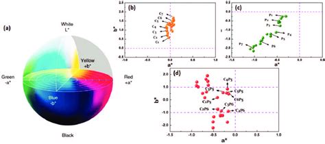 A Color Space L A And B B D The Measured Chromatic Download Scientific Diagram