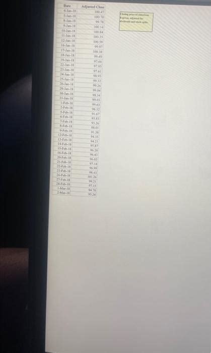 the file p12 16 xisx contains the daily closing