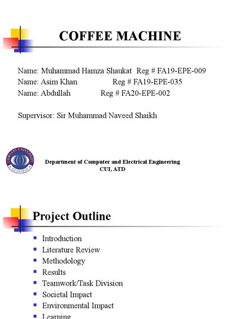 design and development of an automated coffee machine using pic18f452 microcontroller pdf
