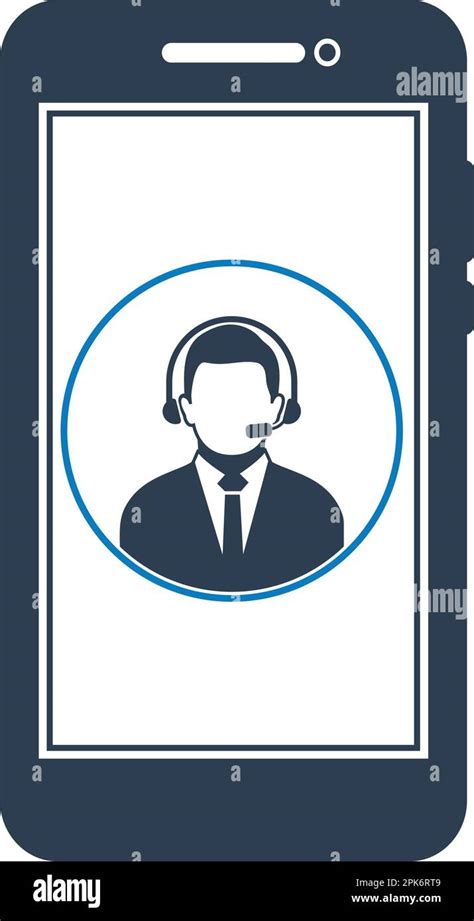 Online Customer Service Icon Flat Style Vector Eps Stock Vector Image