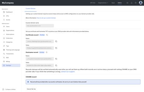 Set Up A Custom Domain