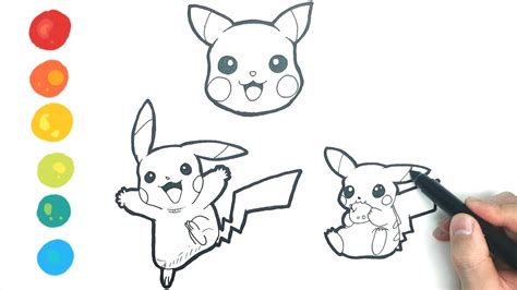 Drawing Pokemon Pikachu 포켓몬스터 피카츄 그리기 색칠공부 ポケモン·ピカチュウ えかき 神奇宝贝 Youtube