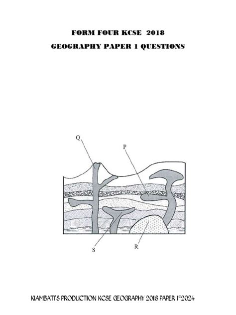 Geography Paper 1 Kcse 2018 Questions Pdf