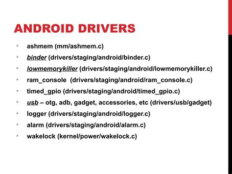 Learning Aosp Android Linux Device Driver Ppt