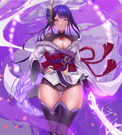 Raiden Shogun Genshin Impact Drawn By Realpokke Danbooru