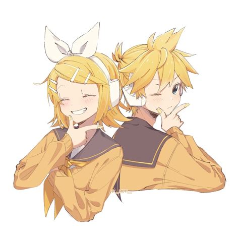 Kagamine Rin And Kagamine Len Vocaloid Drawn By M0ti Danbooru