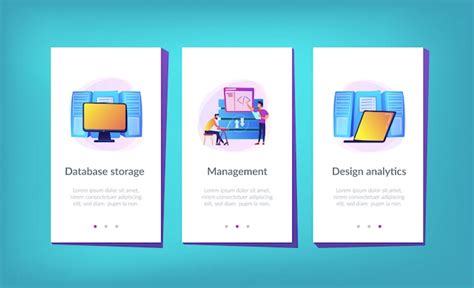 Premium Vector Big Data Developer App Interface Template