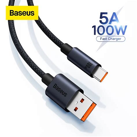 Baseus 100W USB Type C Cable For Huawei Honor Super Charge Shopee Malaysia