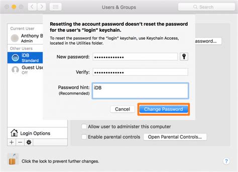 How To Change The Login Password Of A User On Your Mac