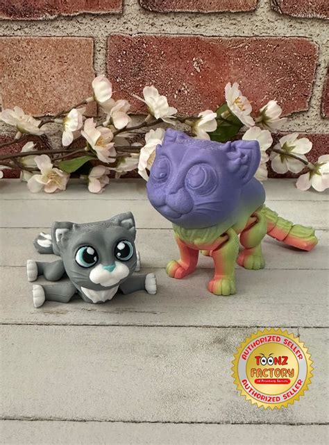 3d Printed Articulated Cat Etsy