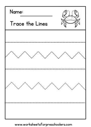 Line Tracing Worksheets For Prebabeers