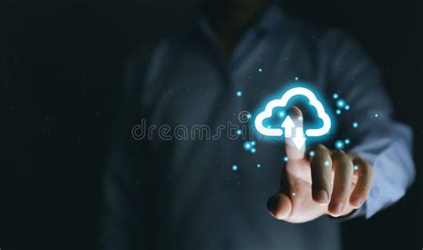 Businessman S Hands Showing A Diagram Of Cloud Computing Information