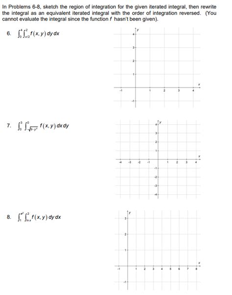Solved In Problems Sketch The Region Of Integration For Chegg Com