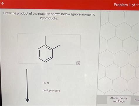 Solved Problem 1 Of 1 Draw The Product Of The Reaction Shown Chegg Com