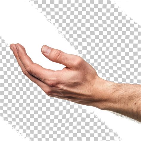 한 남자의 팔이 하 배경으로 하늘을 향해 고 있다 프리미엄 Psd 파일