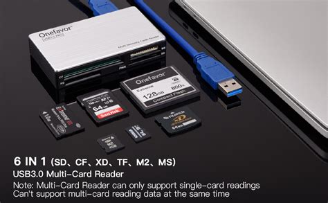 Amazon Com SD Card Reader 6 In 1 Multi USB 3 0 Compact Flash Memory Card Reader Adapter 5Gbps