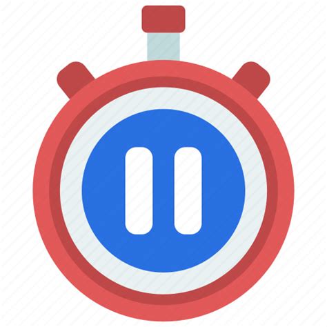 pause timer button clock icon download on iconfinder