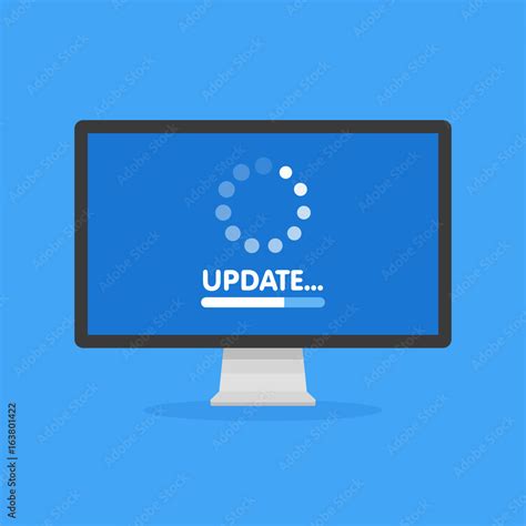 System Software Update And Upgrade Concept Loading Process In Monitor