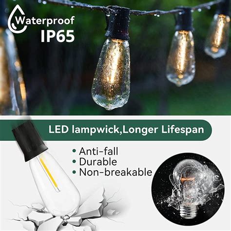 Солнечные гирлянды Allilit теплый белый Эдисон 5 м 10 ламп Aliexpress