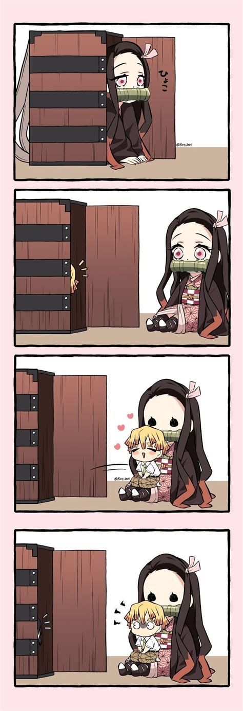 Zenitsu X Nezuko Anime Characters Cute Drawings Slayer Anime