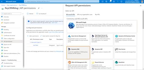 Registering Dynamics 365 Online Web Api With Azure Application Rey