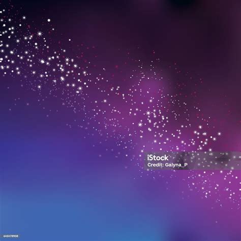 배경에 대한 밤 하늘 별 개념 벡터 일러스트레이션 간단한 양식에 일치시키는 추상 적 우주 우주 배경 보라색 은하수 0명에 대한 스톡 벡터 아트 및 기타 이미지 Istock